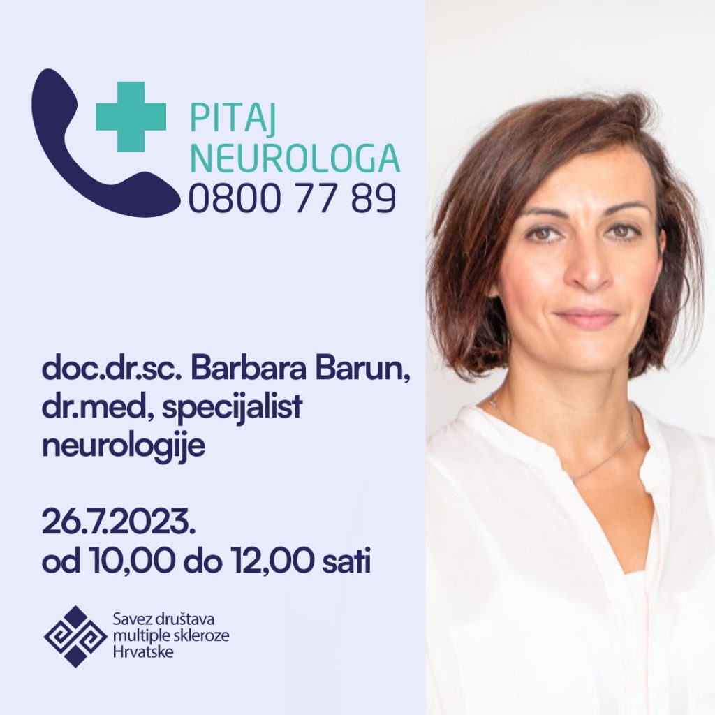 Na SOS MS telefonu 26.7. dostupna doc.dr.sc. Barbara Barun - Savez ...